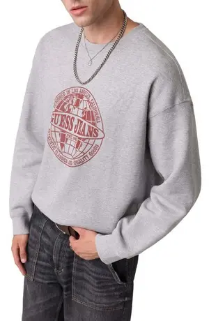 Guess Graphic Oversized Sweatshirt - H90z-open