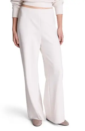 KENNETH COLE High Waist Wide Leg Faux Suede Pull-on Pants