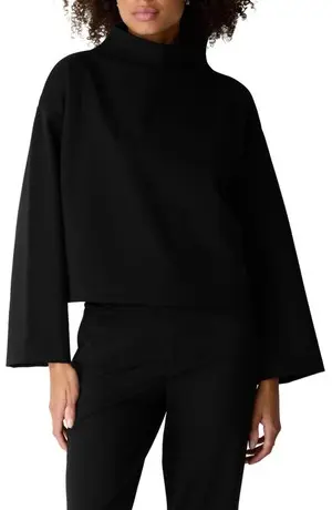 Eileen Fisher Boxy Funnel Neck Top
