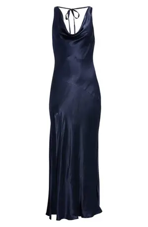 HELLO MOLLY The Loretta Cowl Satin Dress