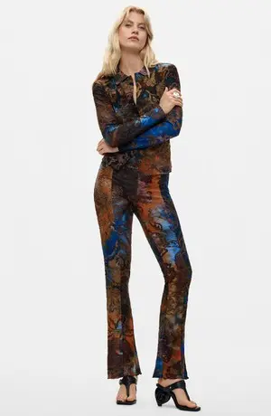 Desigual Devoré Stretch Cotton Pants