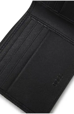 BOSS Northon Monogram Leather Bifold Wallet
