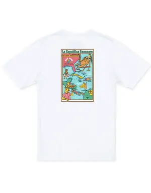 BAJA LLAMA La Republica Bananeragraphic T-shirt - White