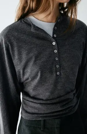 Mango Henley Sweater