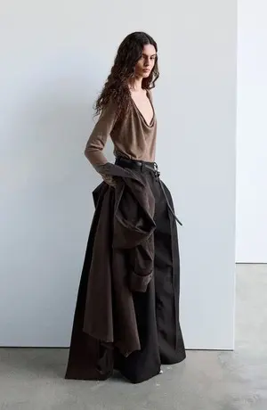 Mango Draped Neck Sweater