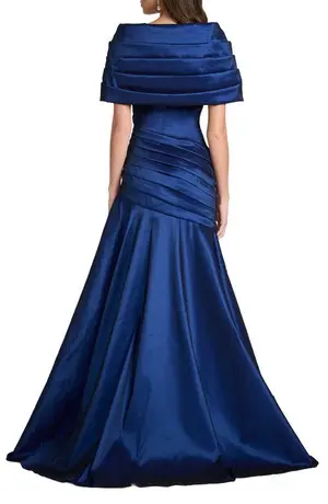 Tadashi Shoji Romina Draped Taffeta Gown