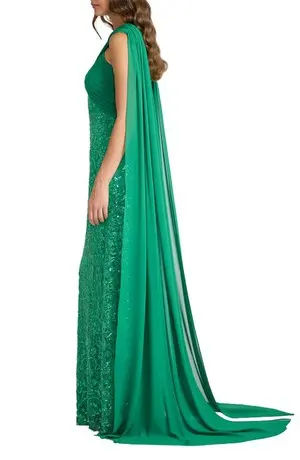 Tadashi Shoji Albioin Sequin Embroidered Sash Gown