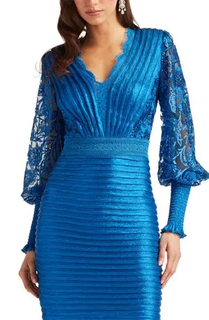 Tadashi Shoji Lovell Bishop Sleeve Dress