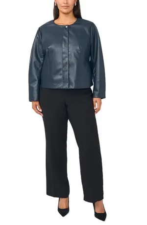 Vince Camuto Faux Leather Balloon Sleeve Jacket
