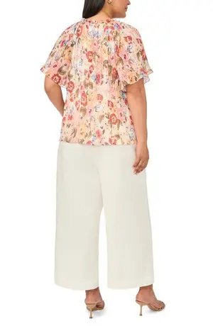 Vince Camuto Ruffled Short Sleeve Blouse