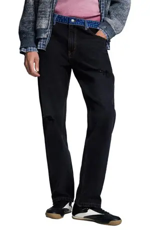 Desigual Straight Leg Jeans - Black
