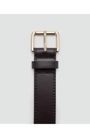 Mango Wide Faux Leather Belt