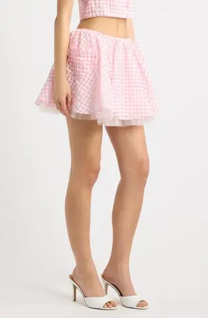 HELLO MOLLY Candlelit Lovers Gingham Skirt