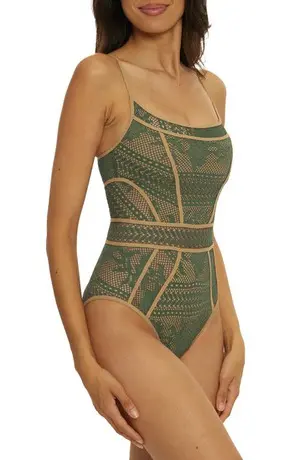 BECCA By Rebecca Virtue Corset Inspired One-piece Swimsuit