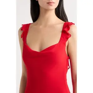 HELLO MOLLY All Night Affair Maxi Dress - Red