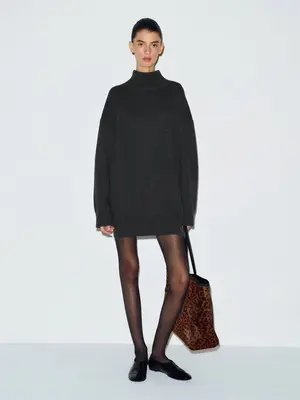 REFORMATION Mars Cashmere Turtleneck Dress