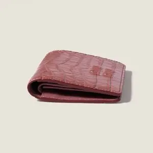 Miu Miu Small Crocodile Embossed Calfskin Wallet
