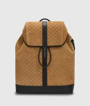 Karl Lagerfeld K/monogram Suede Backpack - Caramel