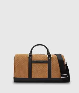 Karl Lagerfeld K/monogram Suede Weekender Bag - Caramel