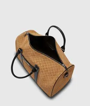 Karl Lagerfeld K/monogram Suede Weekender Bag - Caramel