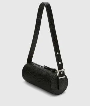 Karl Lagerfeld City Textured Barrel Bag - Black