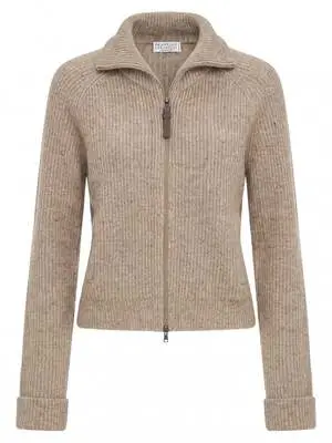 Brunello Cucinelli Rubbed Cardigan With Monili