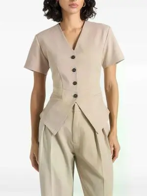 Manière De Voir Yolanda Tailored Peplum Waistcoat