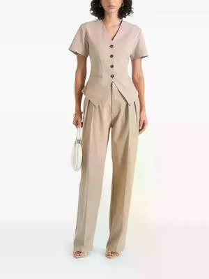 Manière De Voir Yolanda Tailored Peplum Waistcoat