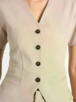 Manière De Voir Yolanda Tailored Peplum Waistcoat