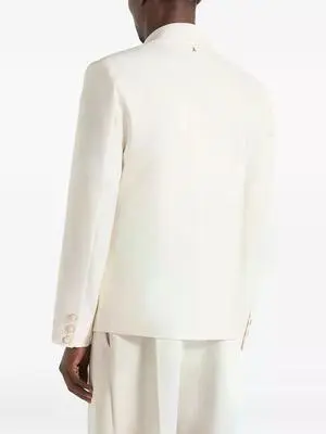 Manière De Voir Didier In Off White Double-breasted Tailored Suit Blazer