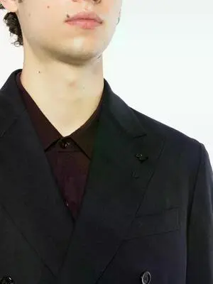 LARDINI Double-breasted Peak-lapel Blazer