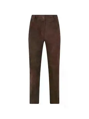 ARMA Jen Suede Leather Trousers - Brown