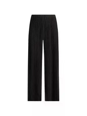 Manière De Voir Lila In Pleated Wide-leg Trousers - Black