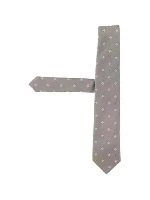 BOSS Polka-dot Silk Tie - Brown