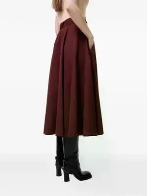 Burberry Tropical Gabardine Trench Midi Skirt