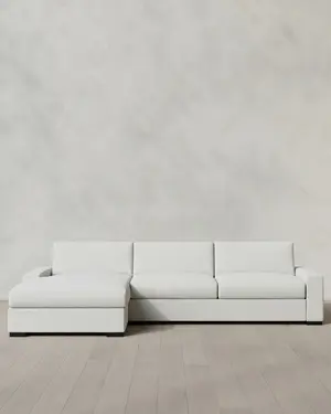 Quince Stillman Deep Seat Chaise Sectional In Performance Basketweave Snow