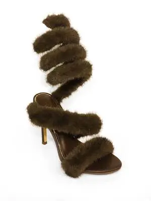 Frederick's Of Hollywood Allure Fluffy Stiletto Sandal