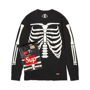 Supreme X Hanes Bones Thermal Crew - Black