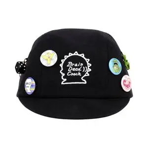 BRAIN DEAD X Coach Biker Pin Hat Multicolor - Black