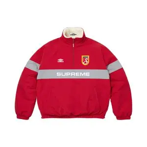 Supreme X Umbro Reversible Faux Fur Pullover - Red