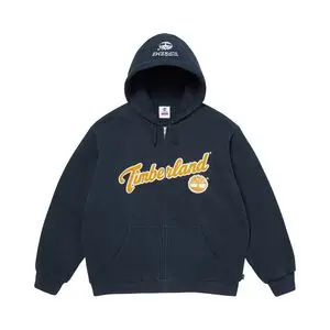 Supreme X Timberland Thermal Lined Zip Up Hooded Sweatshirt 'navy