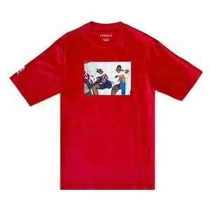 JORDAN X Trophy Room New Sheriff In Town T-shirt /white - Red