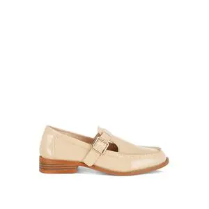 RAG & CO Neutrals Swenson Patent Pleather Mary Jane Loafers - Beige