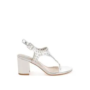 RAG & CO Chan Metallic Studded Statement Heels In By