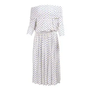 KRISTINIT Jersey Polkadot Mounia Dress - Blue
