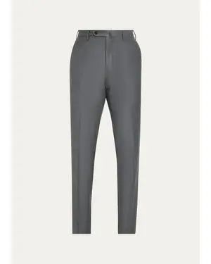 Incotex Batavia Flat-front Trousers - Grey