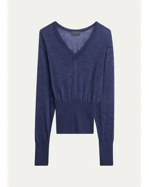 HAIKURE Joyce V-neck Sweater - Anthracite