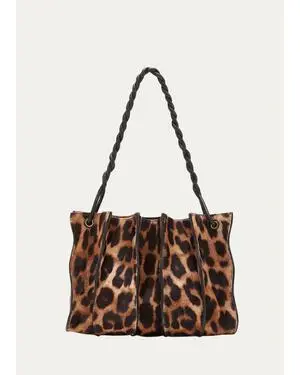 Ulla Johnson Adria Small -print Haircalf Shoulder Bag - Leopard