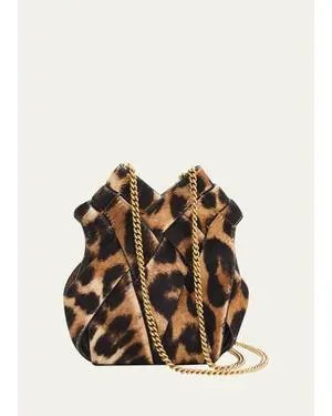 Ulla Johnson Charlotte Mini Dyed Hair & Leather Shoulder Bag - Leopard