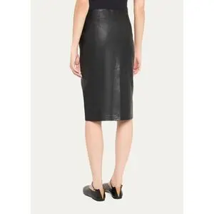 Sprwmn Sarah Leather Midi Skirt